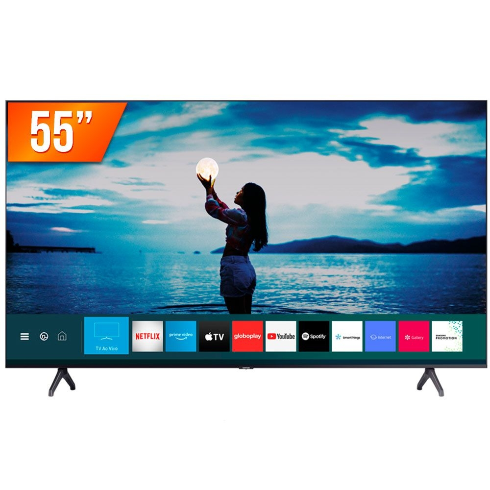 Smart TV LED 55" Ultra HD 4K Samsung 55TU7020 Crystal 2 HDMI 1 USB ...