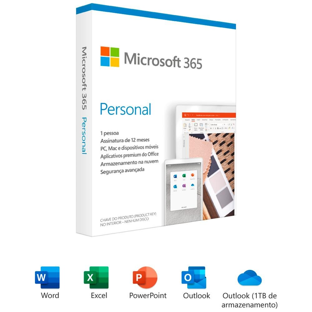Microsoft 365 Personal Assinatura Anual para 1 Usuário com 1TB na Nuvem - Ofertas 24 Horas ...